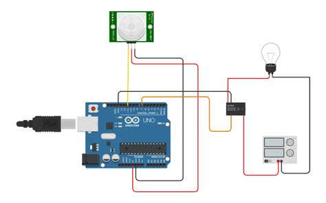 Circuit Design Home Automation Using Pir Sensor Tinkercad