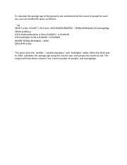Calculating Average Age By Sex SQL Query Example For Group Course Hero