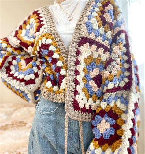 Бабушкин квадрат Кардиган Crochet Stitches Free Crochet Stitches For Beginners Granny Square