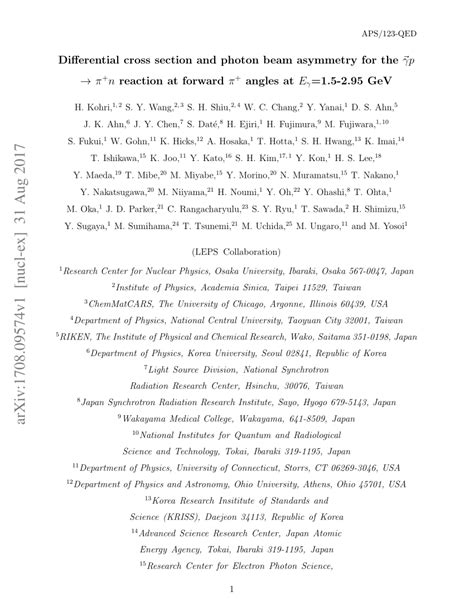 Pdf Differential Cross Section And Photon Beam Asymmetry For The