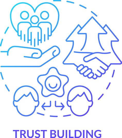 Trust Building Blue Gradient Concept Icon Attribute Of Inclusive Leadership Abstract Idea Thin
