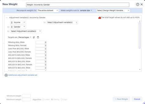 How To Configure A Weight From Variable S Displayr Help