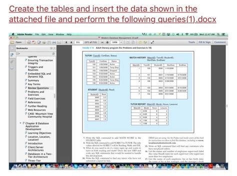 Solved Part Create The Tables And Insert The Data Shown In Chegg