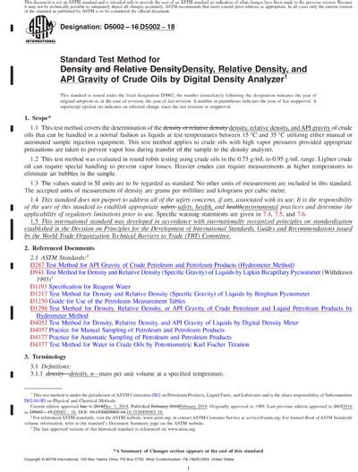 Astm D5002 18 Red Standard Test Method For Density Relative Density