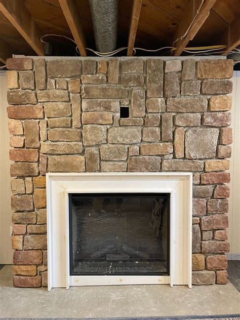 Guide Diy Over Grouted Stone Fireplace Honing Home Fireplace