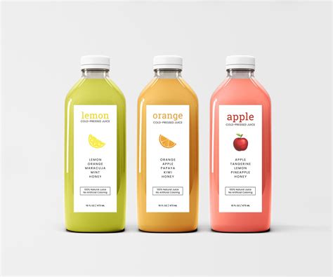 Editable Juice Bottle Label Template Diy Customizable Juice Labels