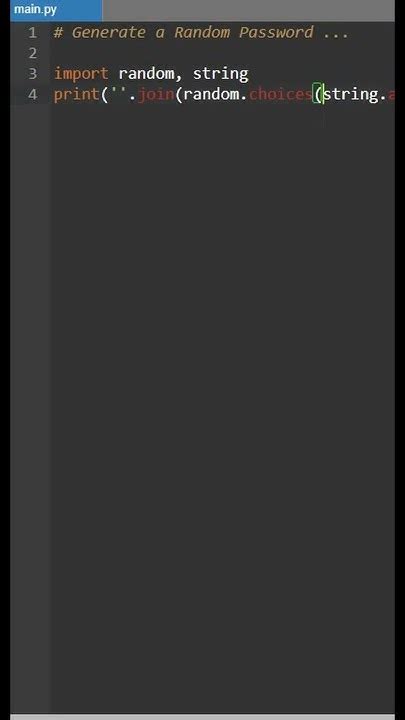 🔥 Generate A Random Password In Python With One Line Shorts Codinglife Coding Correctcoding