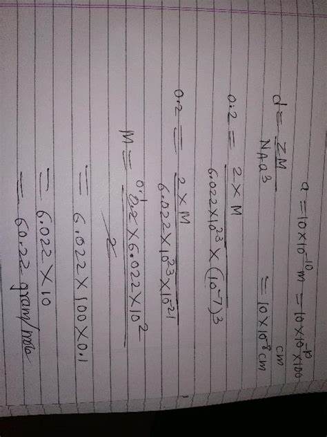 an element has bec unit cell with edge length 10a density is 0 2 g an