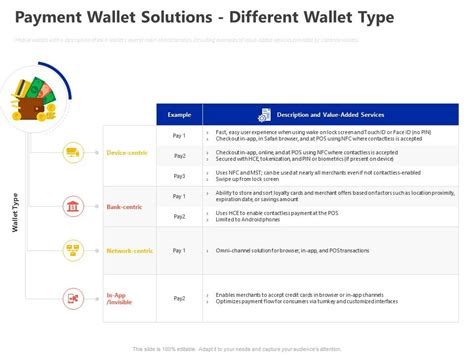 Payment Wallet Solutions Different Wallet Type Ppt Powerpoint