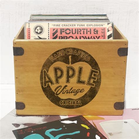 12 Inch Record Boxes Handcrafted Solid Wood Vinyl Crates