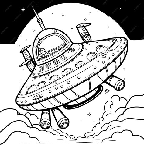 Premium Vector Vector Hand Drawn Spaceship Outline Illustration Premium Vector Vector Hand Drawn Spaceship Outline Illustration