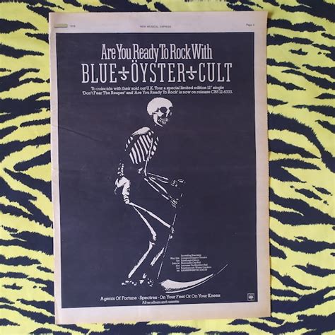 Blue Oyster Cult Poster Etsy
