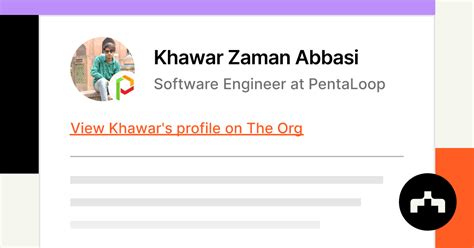 Khawar Zaman Abbasi Software Engineer At Pentaloop The Org