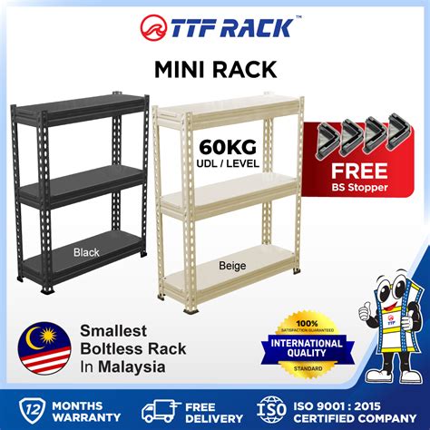 Ttf Rack™ Mini Rack Storage Rack Boltless Rak Besi Bertingkat Dapur Home Organizer Steel Metal