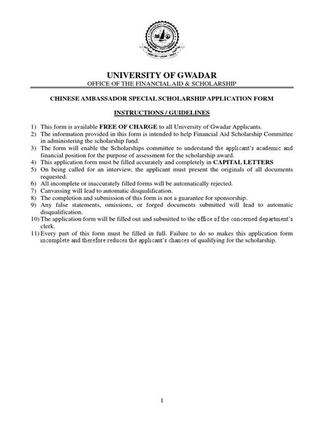 Chinese Ambassador Scholarship Application Form 2022 Pdf Disability