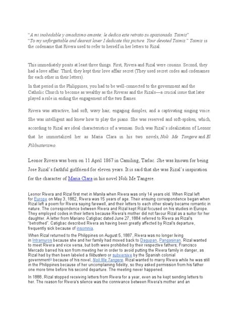 Leonor Rivera All About Her Pdf