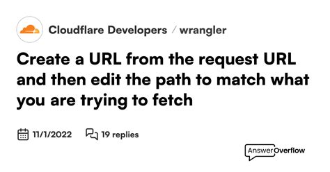 Create A Url From The Request Url And Then Edit The Path To Match What