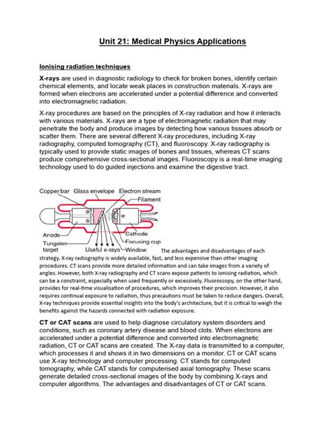 Unit 21 Medical Physics Applications A And B Copyn Pdf Medical