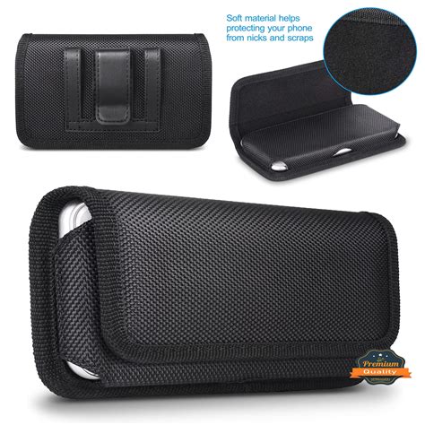 Universal Large Horizontal Belt Clip Holster Rugged Canvas Nylon Fabric