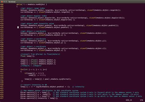 Compiler IWR1443BOOST Change The Intensity Information Into Velocity In Rviz Sensors Forum