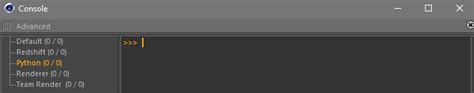 Python Console Manual — Cinema 4d Python Sdk 202510 Documentation