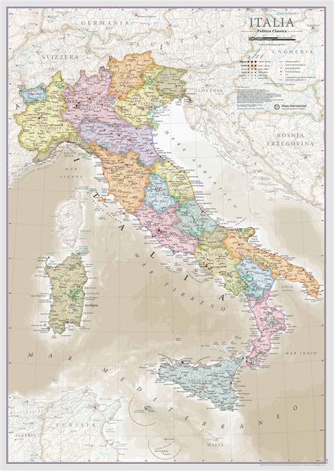 Just A Map Of Italy By Maps International R Mapporn
