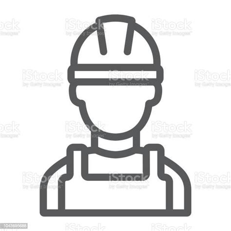 작성기 선 아이콘 엔지니어 및 남자 건설 노동자 서명 벡터 그래픽 흰색 바탕에 선형 패턴 10에 대한 스톡 벡터 아트 및 기타 이미지 Istock