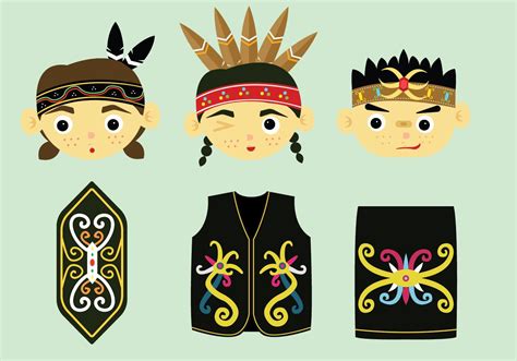 Dayak Vector Pack 163972 Vector Art At Vecteezy