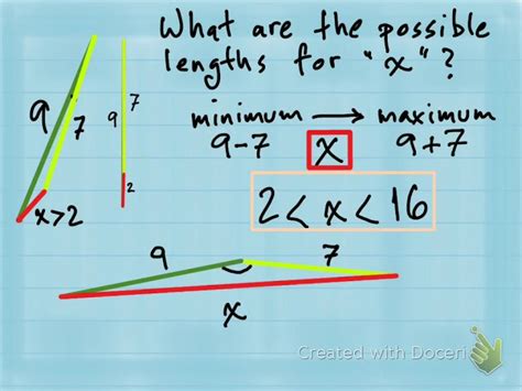 triangle inequality theorem range