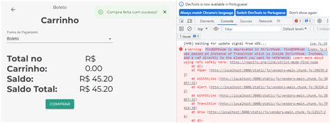 Bug Warning Finddomnode Ao Finalizar A Campra E Problema Com O