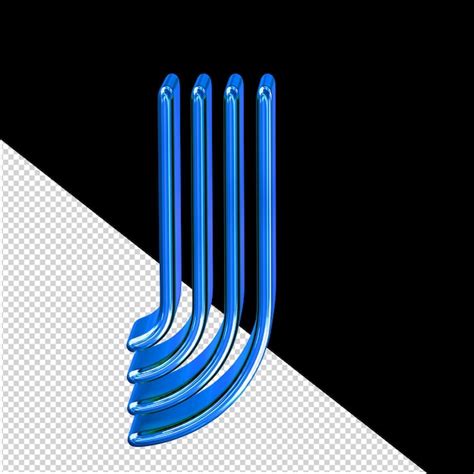 Premium Psd The Blue Symbol Letter J