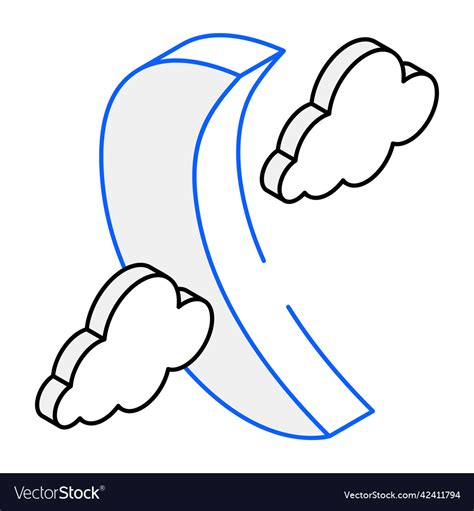 Cloudy Night Royalty Free Vector Image Vectorstock