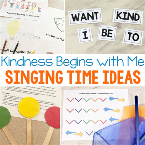 Kindness Begins With Me Flip Chart And Lyrics Primary Singing
