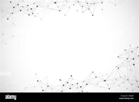 geometric graphic background molecule and communication big data