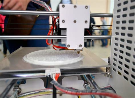 The Process Of Working 3d Printer And Creating A Three Dimensional