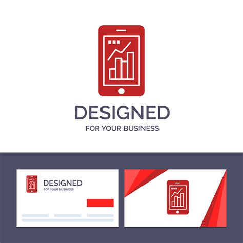 Creative Business Card And Logo Template Graph Analytics Info Graphic Mobile Mobile Graph Vector