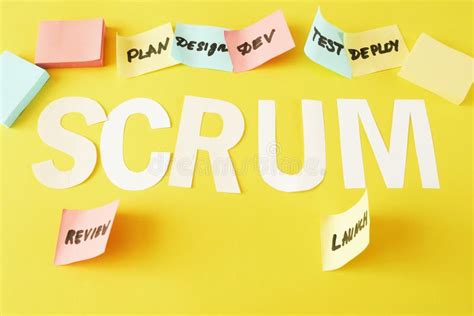 Software Scrum Agile Board With Paper Task Board With Scrum Or Kanban Framework Lean