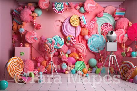 Candy Land Digital Backdrop Candy Themed Digital Backdrop💔 Navegue Em Aventuras Com Lucky Em