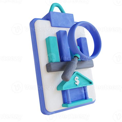 3d Illustration Magnifying Glass And Bank Data Analysis 9456764 Png