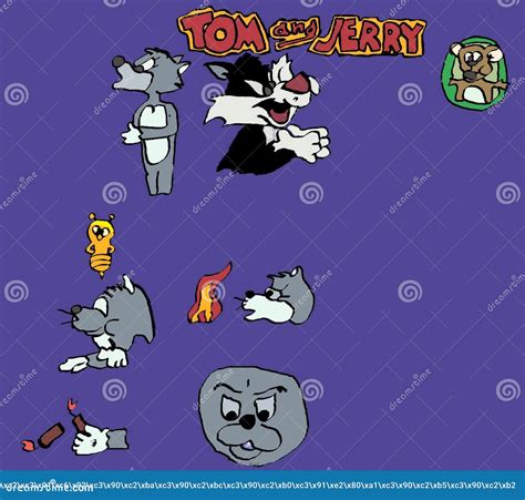 The Dandy Game Tom And Jerry Stock Illustration Illustration Of Text Brand 268640549