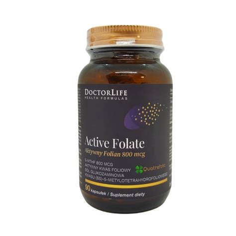 Doctor Life Active Folate 800 Mcg 90 Kapsułek Witaminy Dla Kobiet W