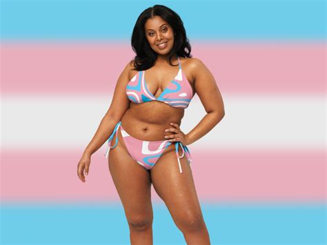 Trans String Bikini Trans Flag Bikini Pride Bikini Set Pride