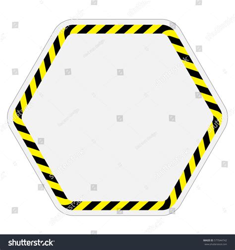 Border Yellow Black Color Caution Sign Stock Vector Royalty Free Shutterstock