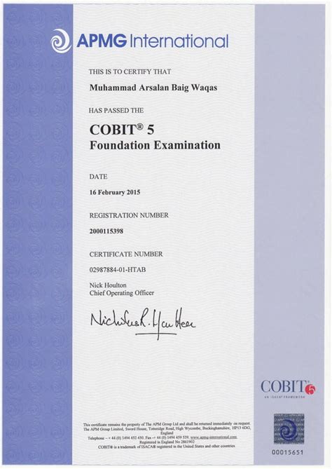 Cobit5 Foundation Examination Pdf