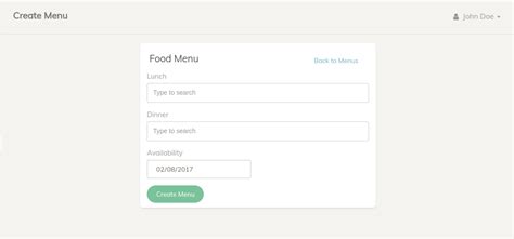 Usability Weekly Food Menu Creation Problem User Experience Stack Exchange