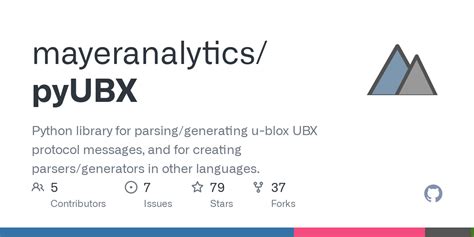 GitHub Mayeranalytics PyUBX Python Library For Parsing Generating U Blox UBX Protocol