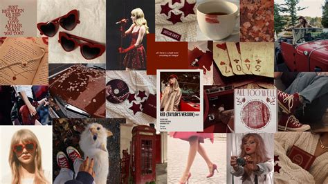 Taylor Swift Red Taylors Version Red Aesthetic Macbook Wallpaper