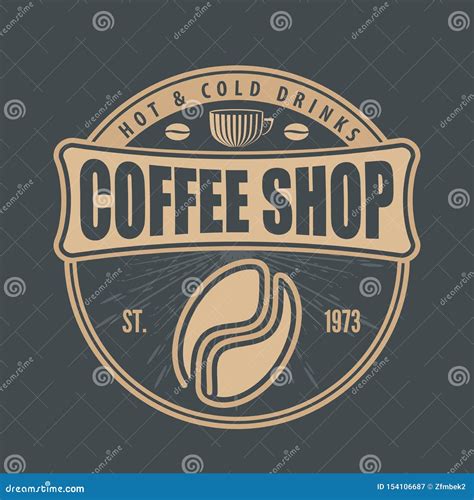 Calibre De Conception De Logo De Caf Vecteur Illustration De Vecteur Illustration Du Boisson