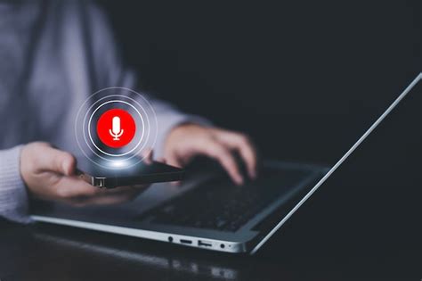 Premium Photo Businessman Using Smartphone Touch Microphone Button On Virtual Screen Blog Blog