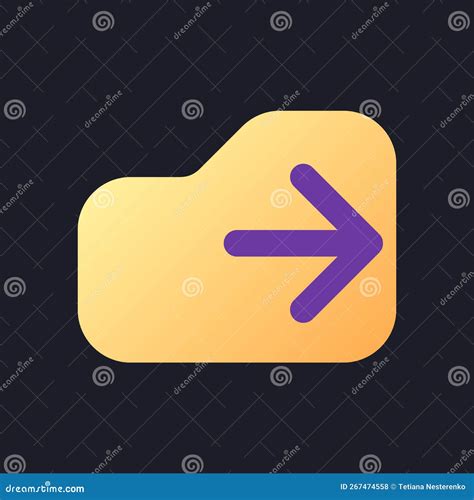 Logout Flat Gradient Fill Ui Icon For Dark Theme Stock Vector Illustration Of Logo Pictogram